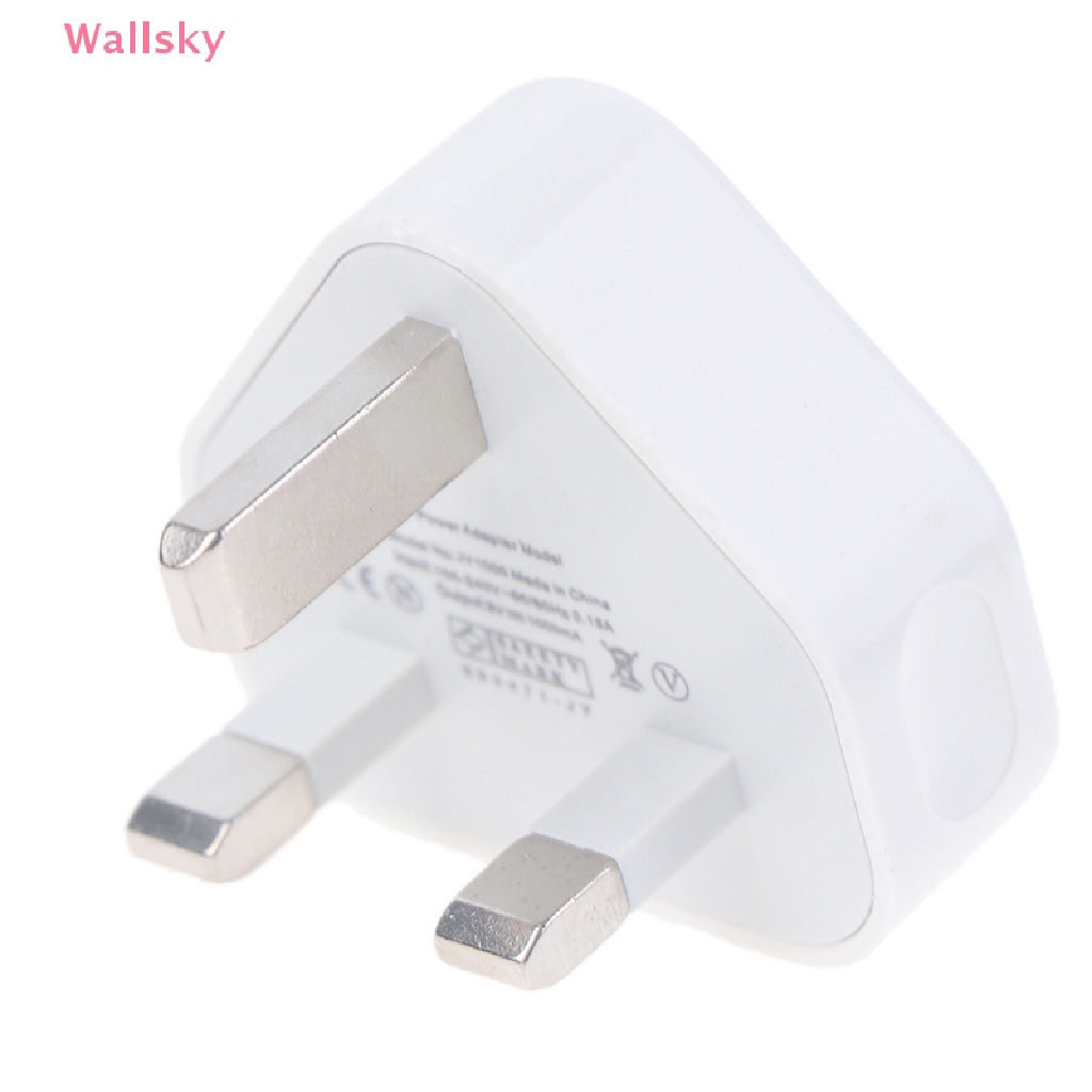 Wallsky> Speedy Fast 1 Port USB Charger 3 Pin UK Mains Wall Plug ...