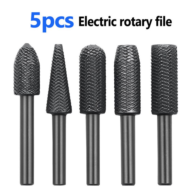 Rotary steel file shaped file set of 5 Embossed steel file electric ...