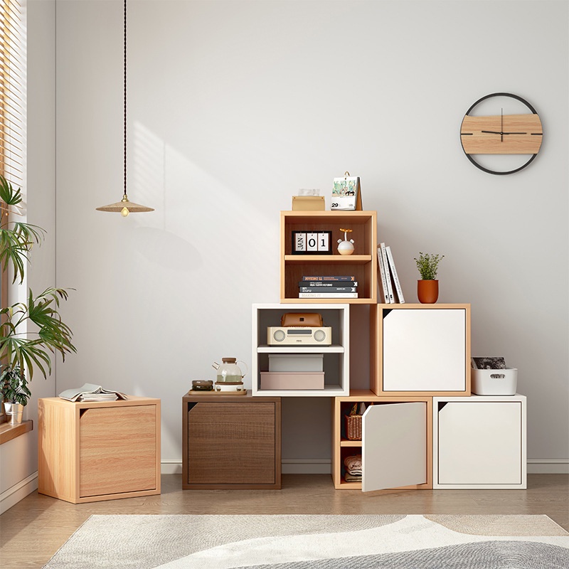 Rubik's Cube bookcase Floor-to-ceiling low bookcase small living room ...