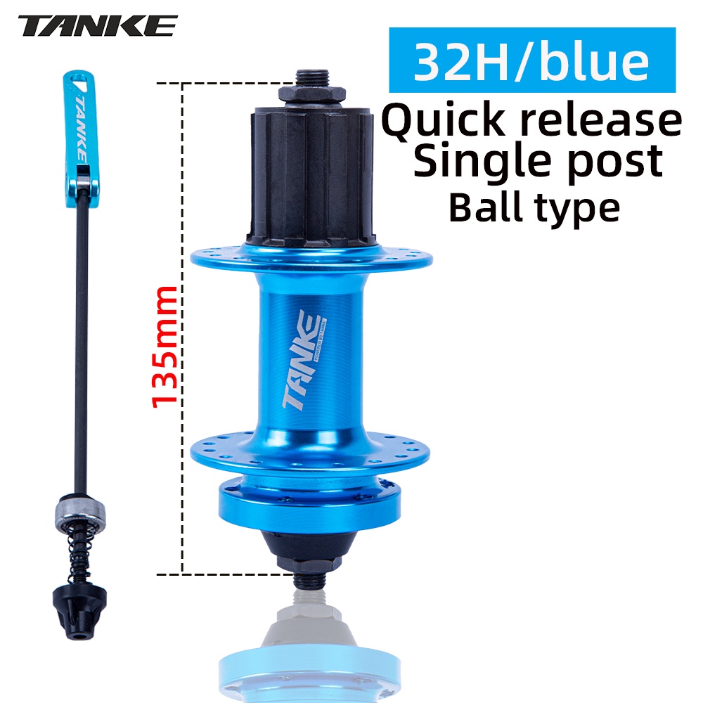 TANKE Hubs 32 Holes 36 Mountain Bike Disc Front & Rear MTB Hub Qr For 8 ...