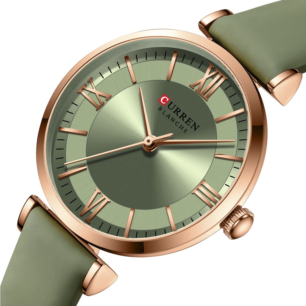 CURREN Original Brand Women's Watch Fashion Simple Leather Quartz ...