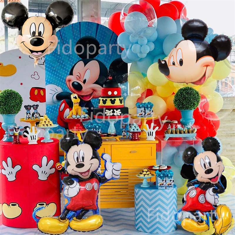 Mickey Mouse Theme Party Balloons 110cm Mickey Foil Balloon Latex ...