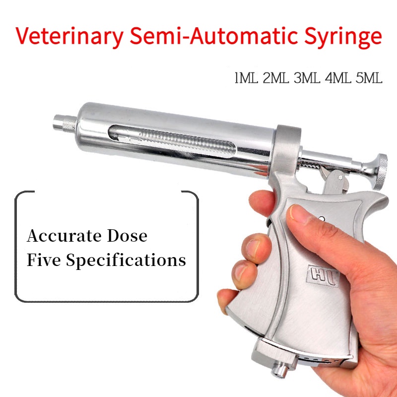30/50ml Veterinary semi-automatic continuous syringes Pig syringes Cattle, sheep, chickens ...