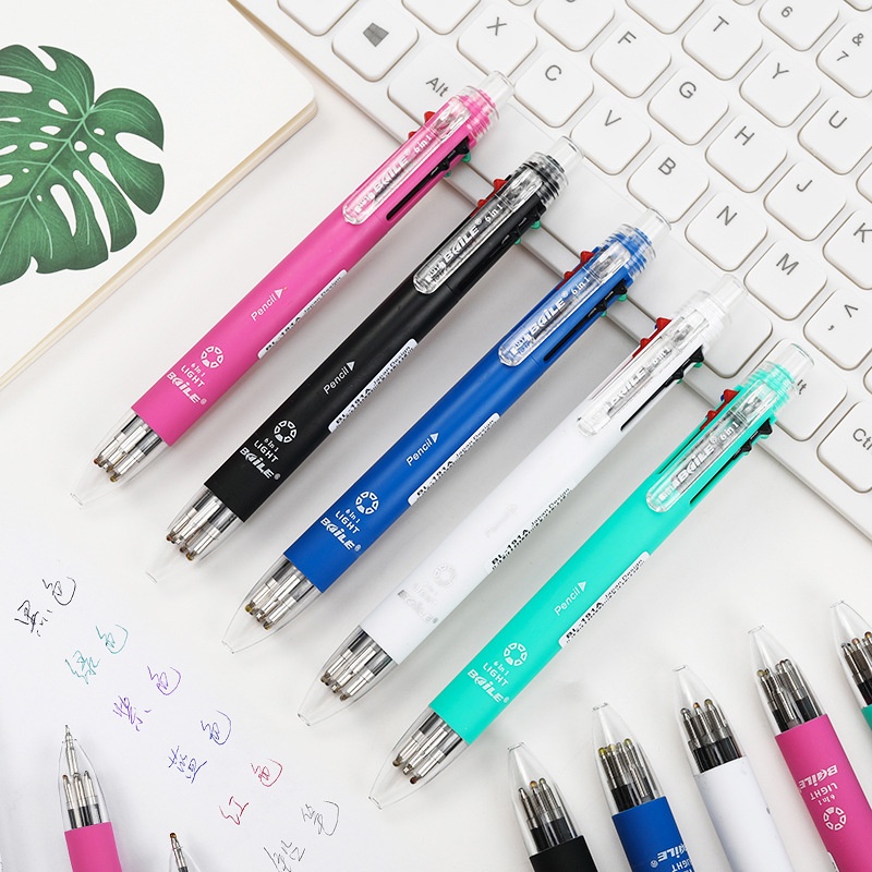 【5Pcs Refils】0.7mm 6 In 1 Multicolor Ballpoint Pens With Refills 5 ...