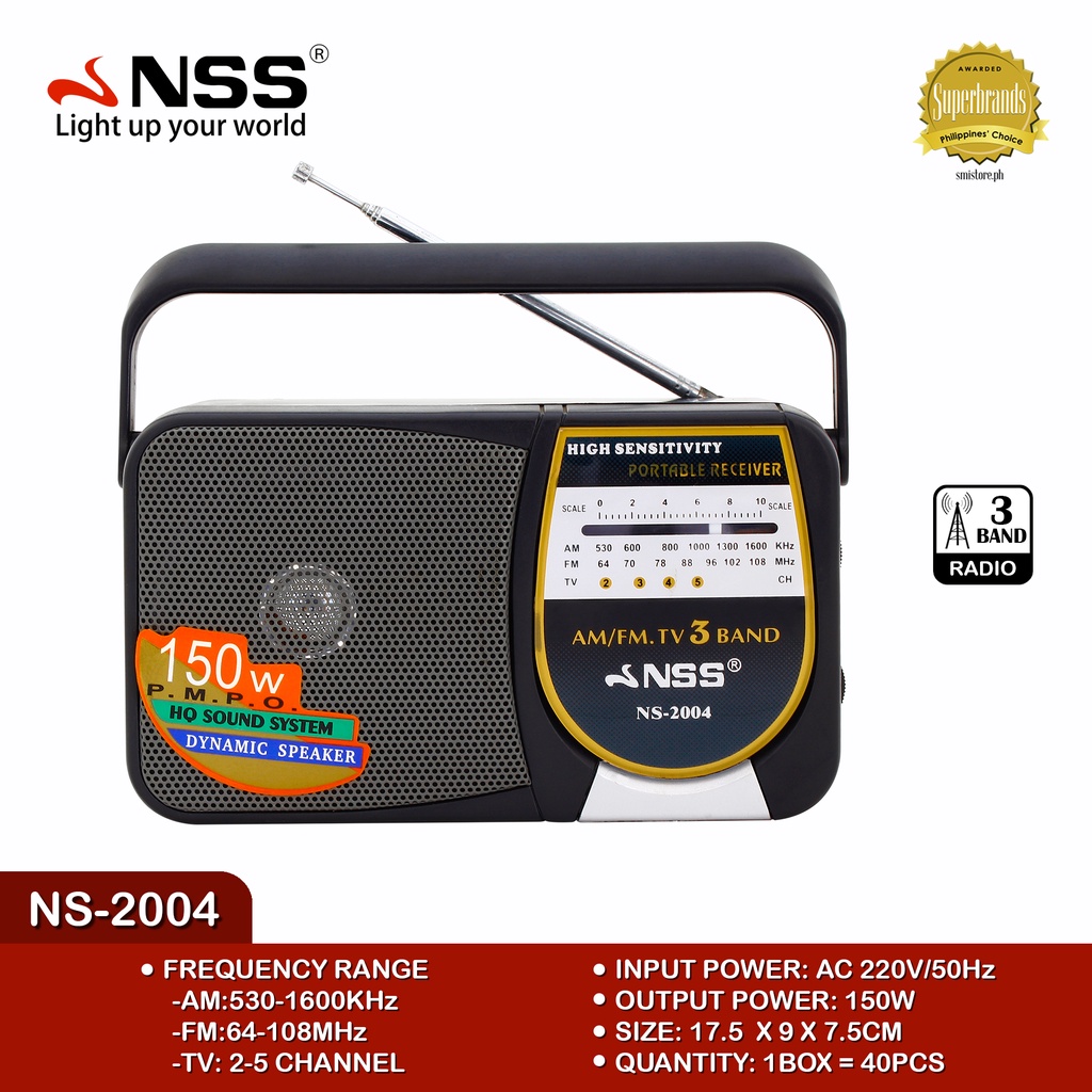 NSS Solar Radio am fm SW 3 Band Bluetooth Radio with Emergency Light ...