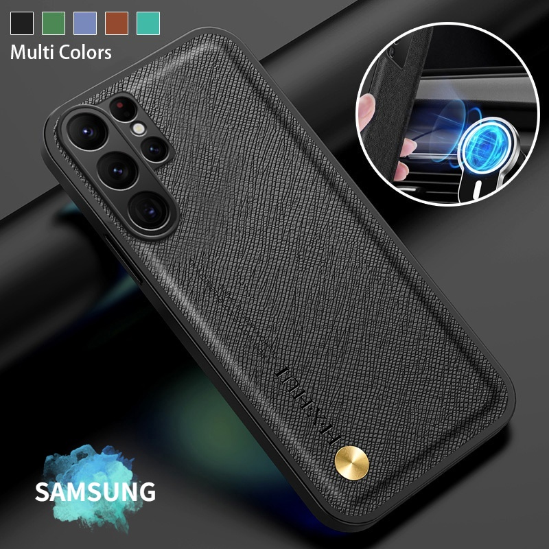 Matte Casing For Samsung Galaxy S24 S23 Ultra S23Ultra Phone Case Full Protection Leather For ...