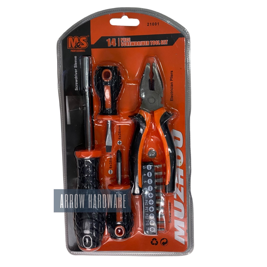 Screwdriver Set Steel Flat Screw driver Philip Screw Tools 6pcs | Shopee Philippines
