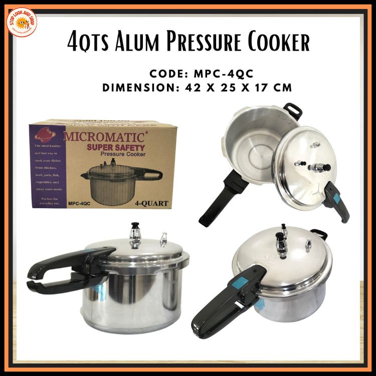 Micromatic MPC- 4QC 4Quarts Pressure Cooker 22cm (Silver) | Shopee ...