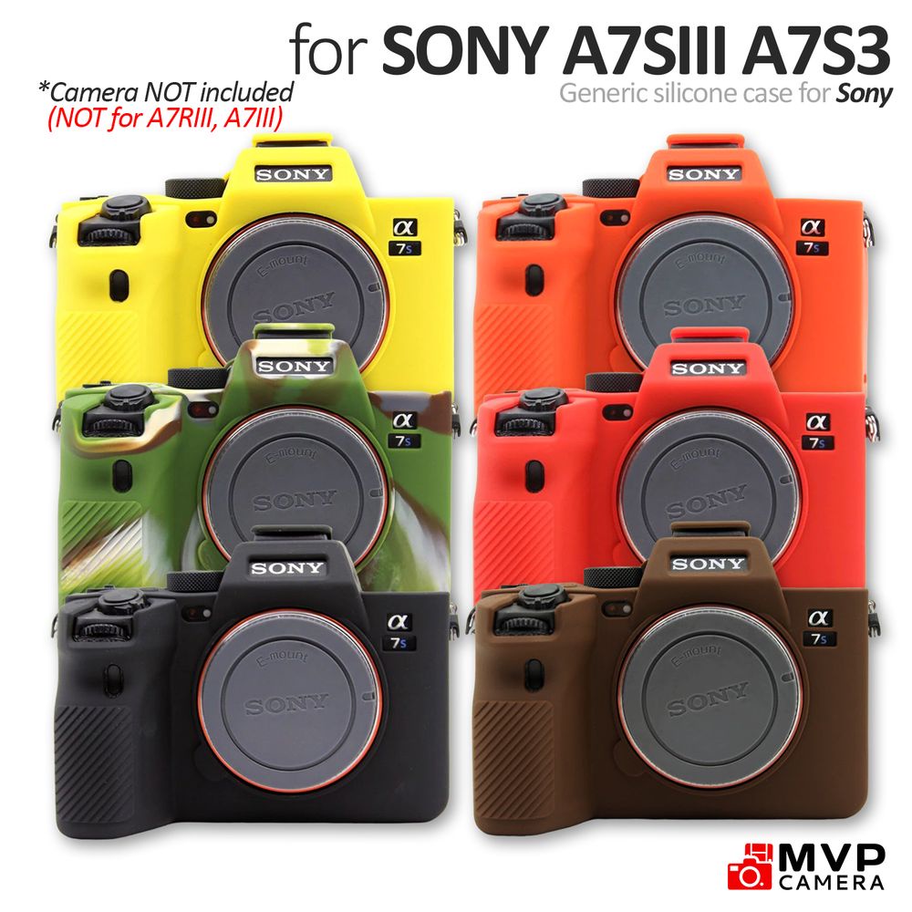 Silicone Case SONY A7SIII A7S3 with COLOR VARIATION Generic (Not for A7RIII A7III) MVP CAMERA ...