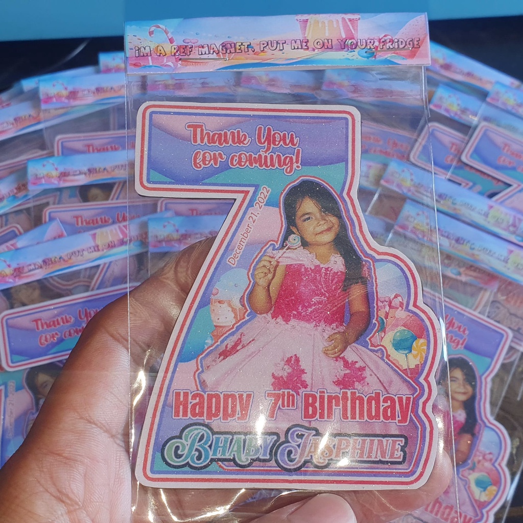 SGRAPIX CUSTOMIZED OR PERSONALIZED 3D Ref Magnet Number and Rectangle ...