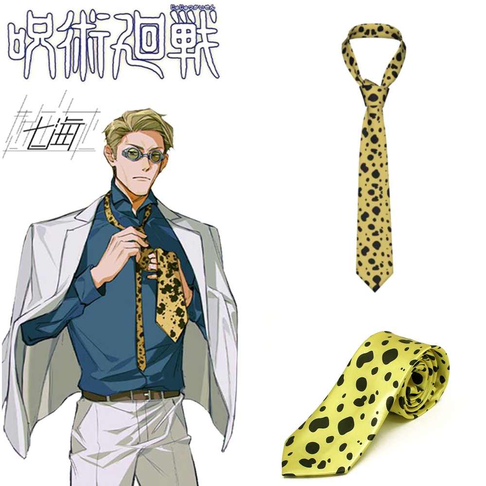 Jujutsu Kaisen Kento Nanami Neck Tie Cosplay Polyester Casual Mens Ties ...