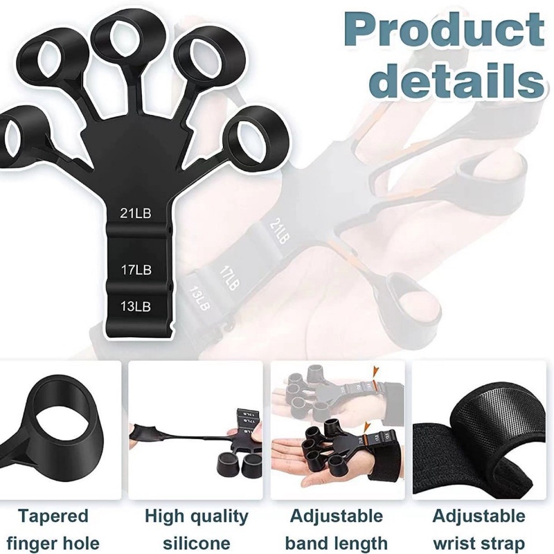 Fitness 13-21 LB Finger Intensifier Grip Strength Device Finger ...