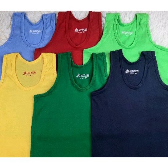 6 Pcs Dan Maries Colored Kids Cotton Sando For Boys (1 yrs old to 18 ...