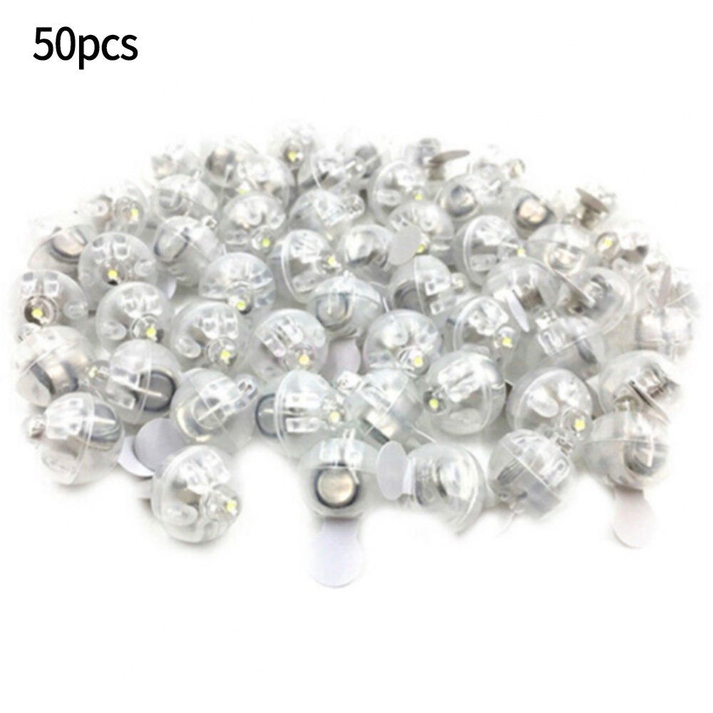 50 Pcs LED Light Bulb Fairy Lights Tiny Wireless Battery Craft Glow ...