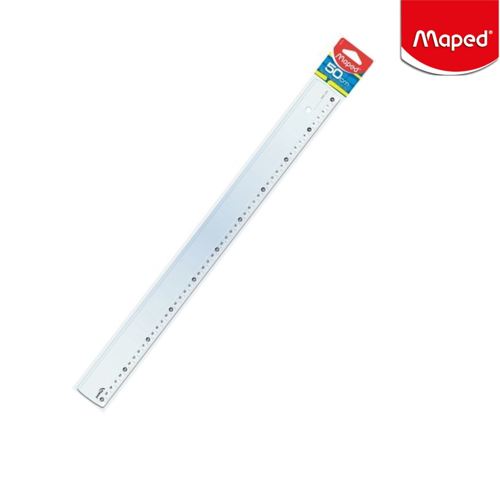 Maped Straight Ruler 50cm Clear Uv Ink Scaler Markings | Shopee Philippines