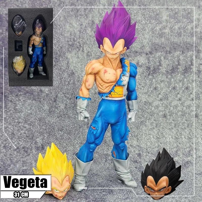 Dragon Ball Vegeta Ultra Ego Battle Damage Change Head Statue Figure ...