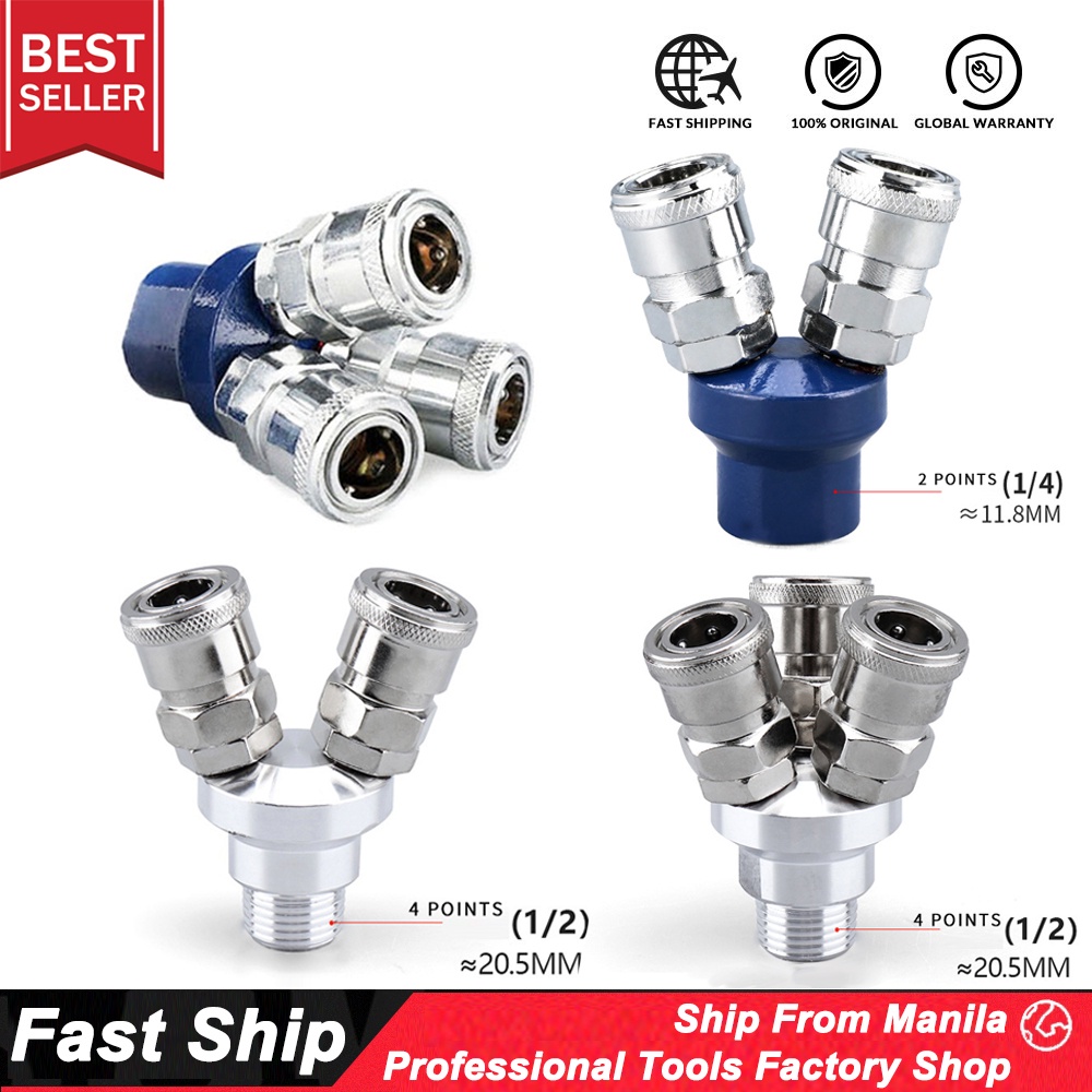Air Compressor Connector Pneumatic Fitting Multi Splitter 2/3 Way Quick ...