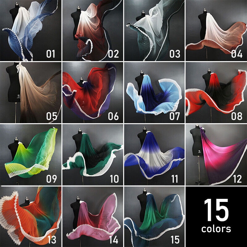 1M Ruffles Pleated Mesh Edging Fabric Trimming Frill Gradient Sewing ...