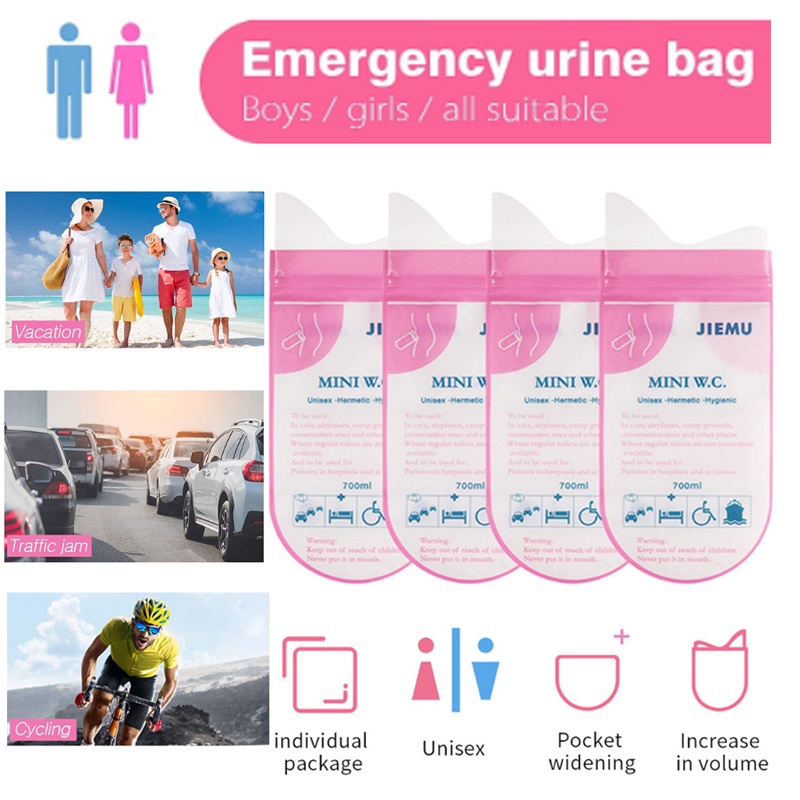 Outdoors Urine Bags Portable Emergency Pee Bag Car Urine Vomit Bags ...