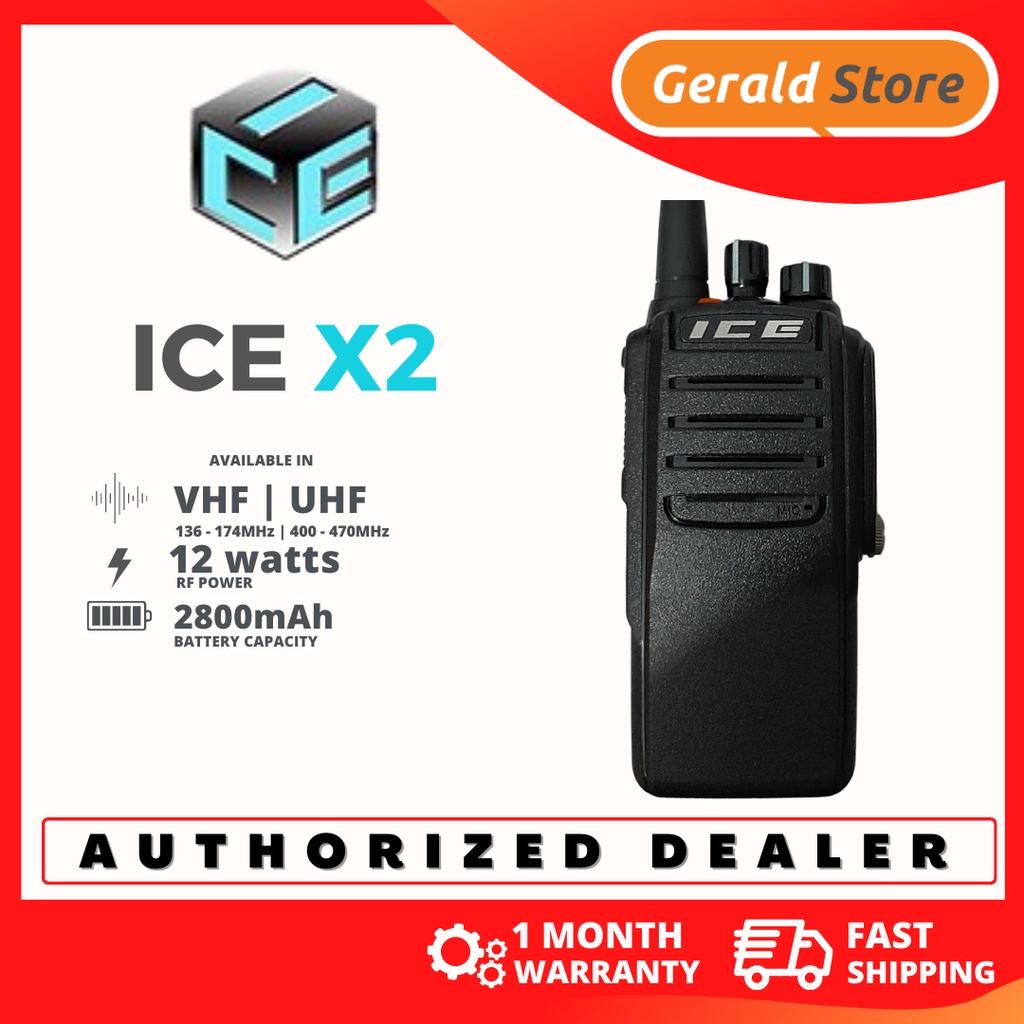 ICE X2 12 Watts VHF | UHF Water Proof Radio | Shopee Philippines