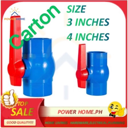 PER CARTON --- 3inch and 4inch PLASTIC PVC Ball Valves Blue Gate Valve ...