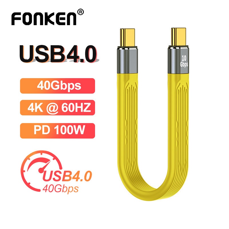 Fonken Usb 4.0 Gen3 40gbps Thunderbolt 3 Data Cable Pd 100w 5a Fast ... Fonken Usb 4.0 Gen3 40gbps Thunderbolt 3 Data Cable Pd 100w 5a Fast ...