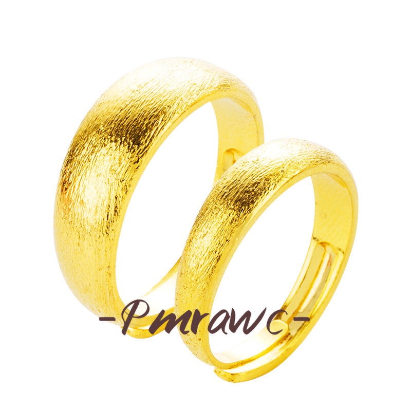 Pmrawc | Au999 Couple's Sand Pulling Couple Rings Men's and Women's FS396 | Shopee Philippines