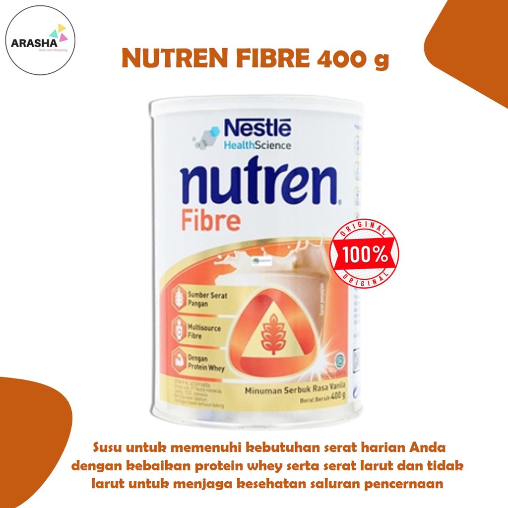 Nutren Fiber 400gram Vanilla Flavor - High Fiber Powder Milk ...