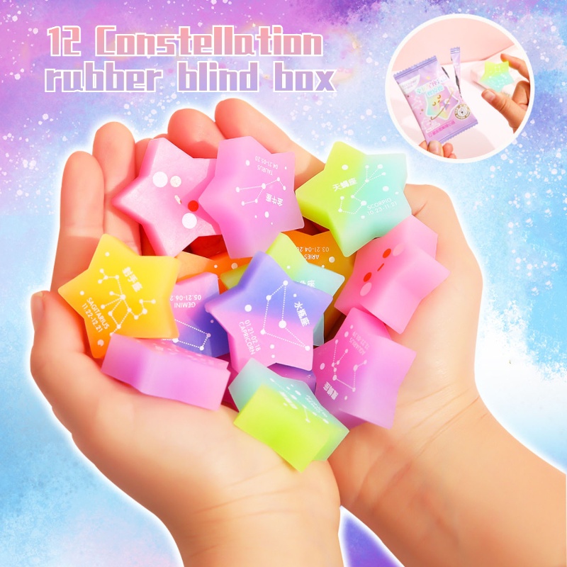1pcs Super Cute Star Shape Rubber Constellation Blind Box Eraser ...
