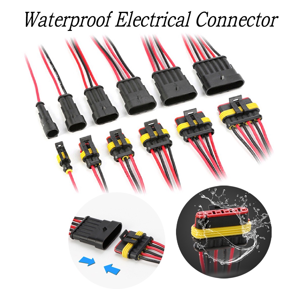 1 Pin To 6 Pin motorcycle auto connector Dustproof Waterproof ...