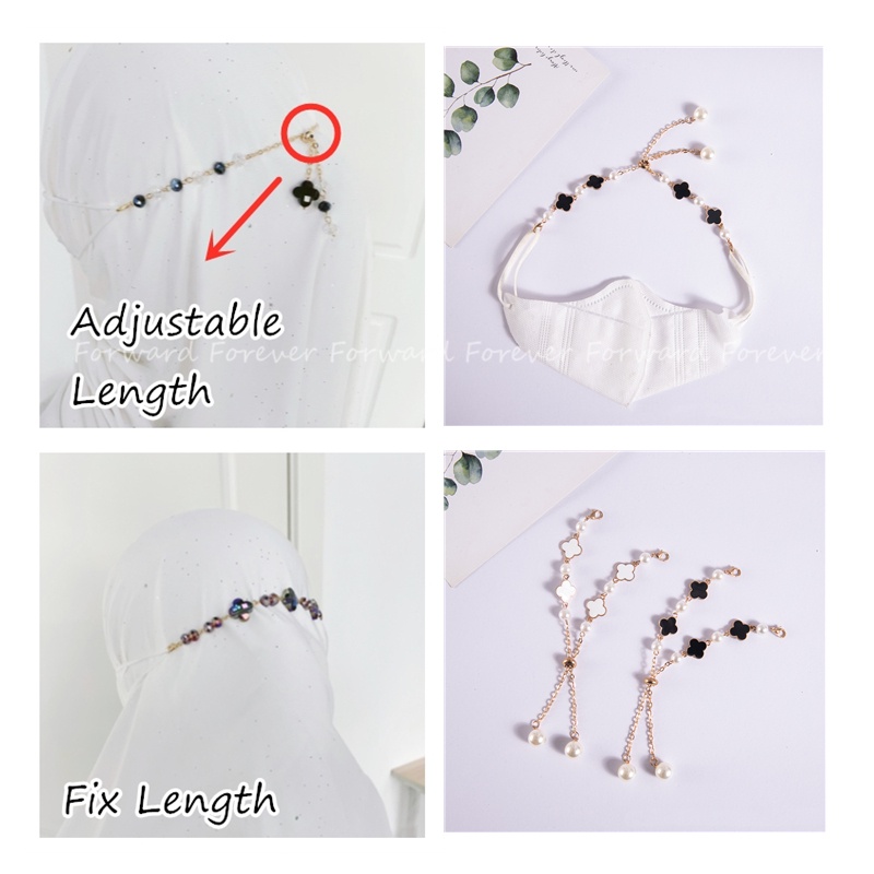 High quality pearl mask connector mask extender strap mask for hijab ...