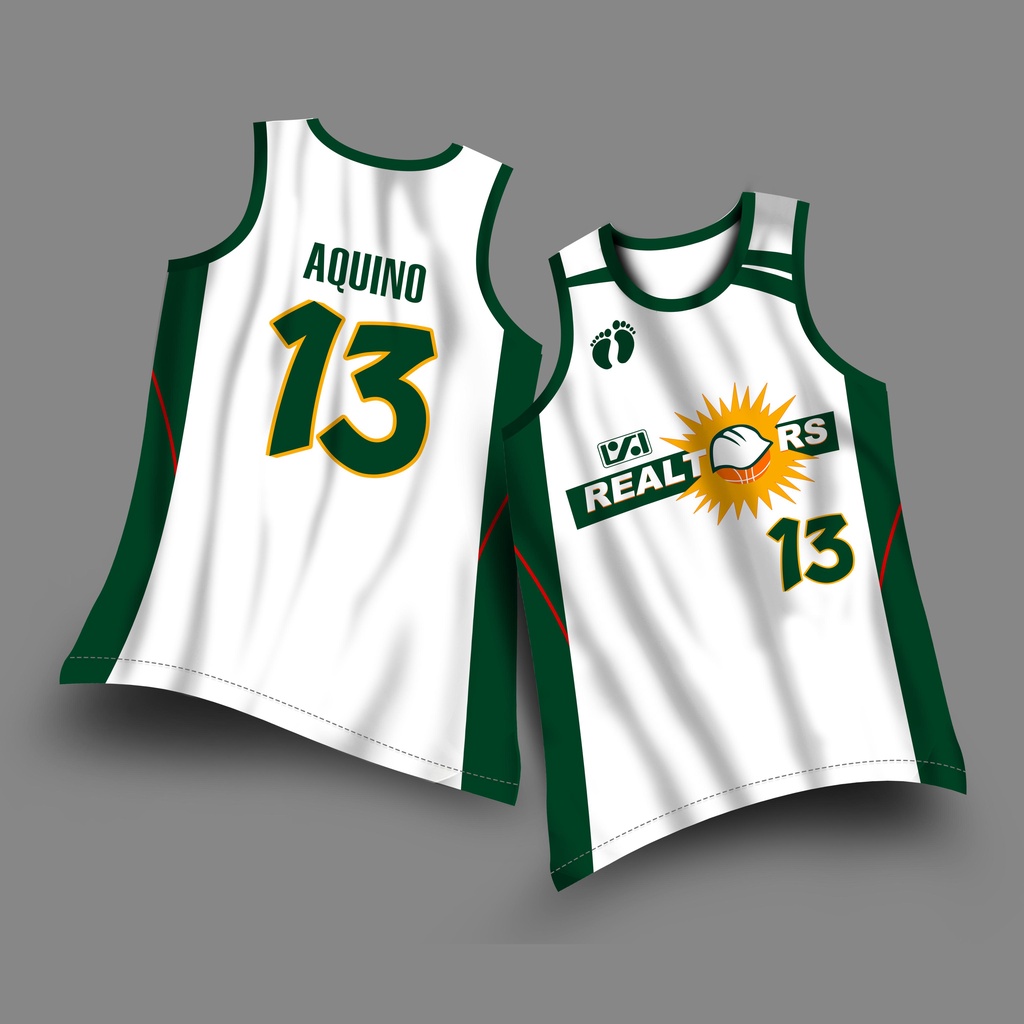 PBA RETRO JERSEY | STA. LUCIA REALTORS WHITE AQUINO #13 JERSEY | FULL ...