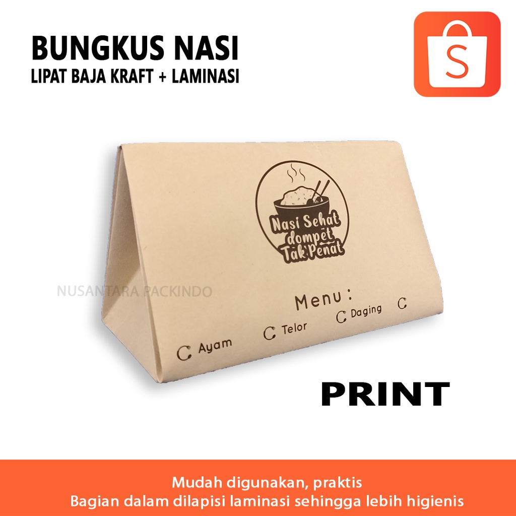 KRAFT + LAMINATED RICE WRAPPING FOLDING PAPER MODERN RICE WRAPPING/ (10 ...