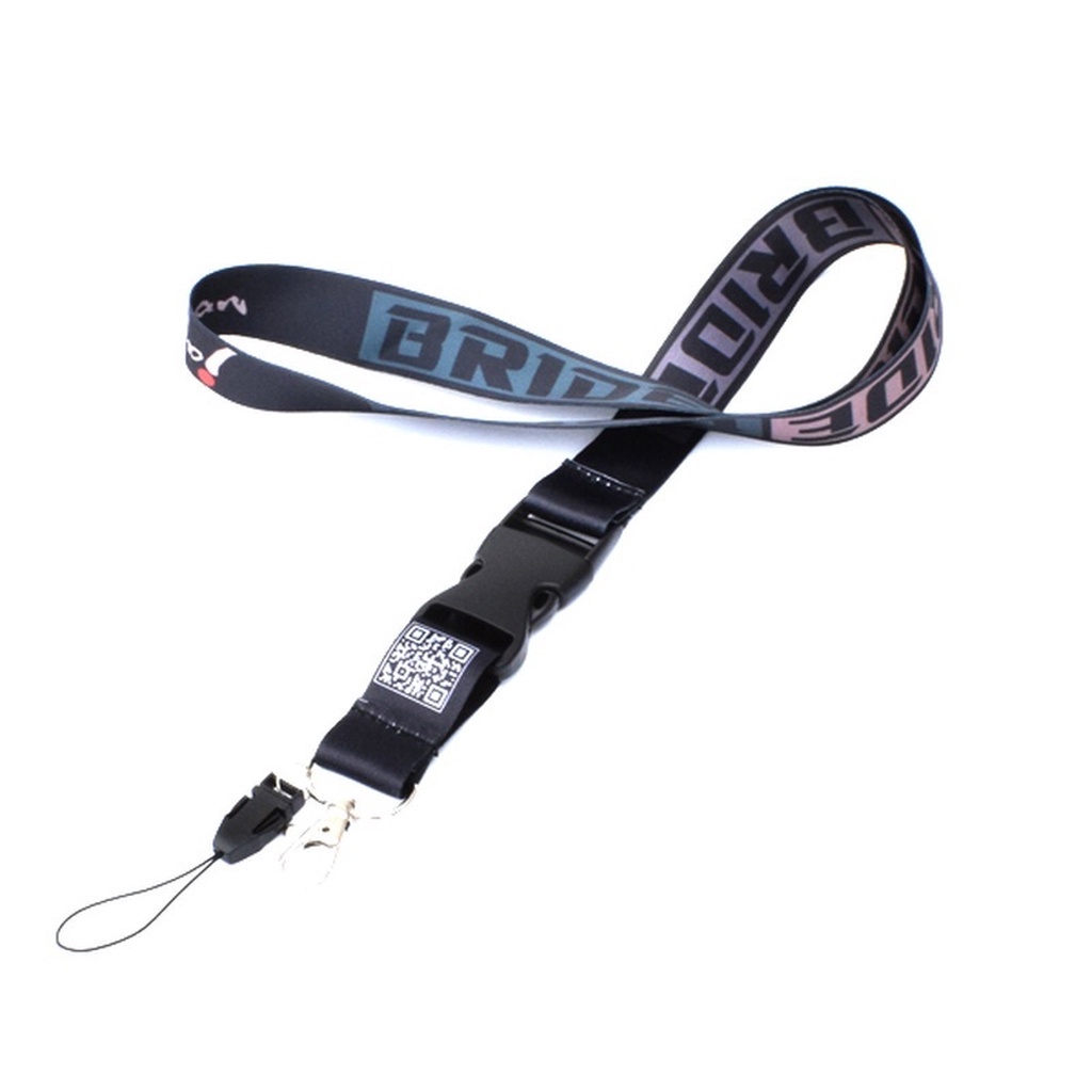 JDM Style Bride Keychain Lanyard Mobile ID Card Hanging Strap Car logo ...
