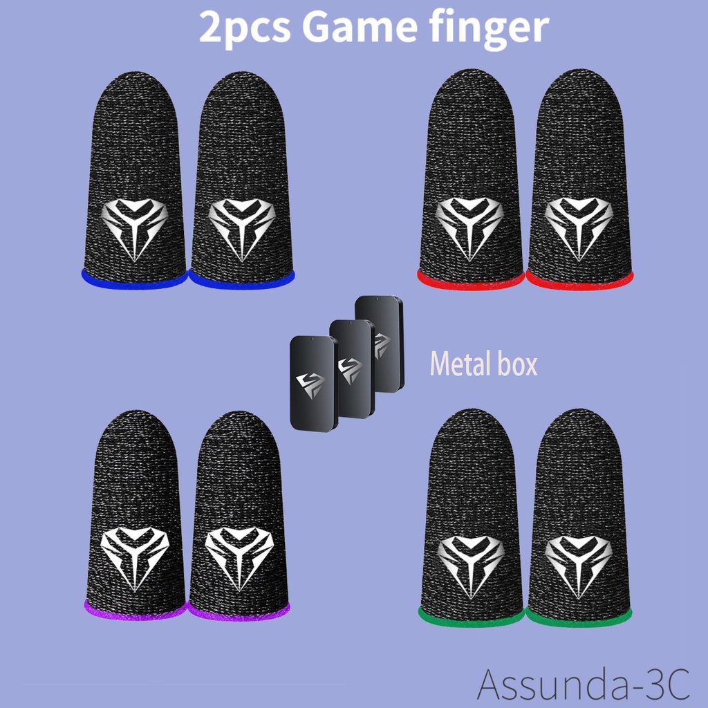 (COD) 2pcs Gaming Finger Sleeve with Metal Box Game Controller ...