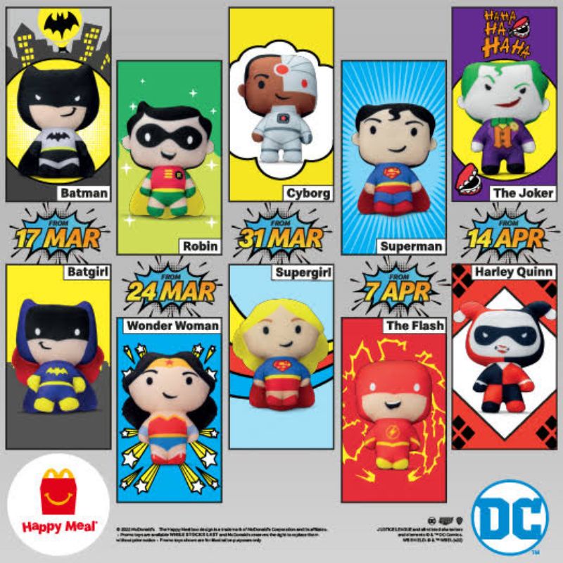 MCDONALD'S MCD HAPPY MEALS MARVEL HERO DC COMIC JUSTICE LEAGUE | Shopee ...