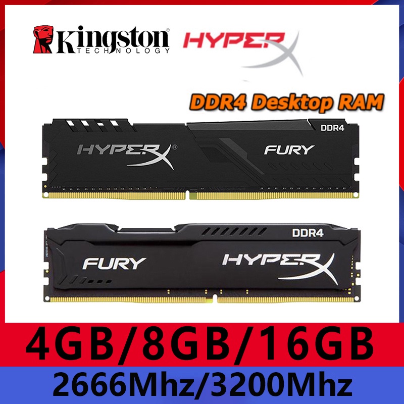 Kingston HyperX FURY Desktop DDR3/DDR4 RAM 4GB/8GB/16GB 1866Mhz/2666Mhz/3200Mhz DIMM Game Memory ...