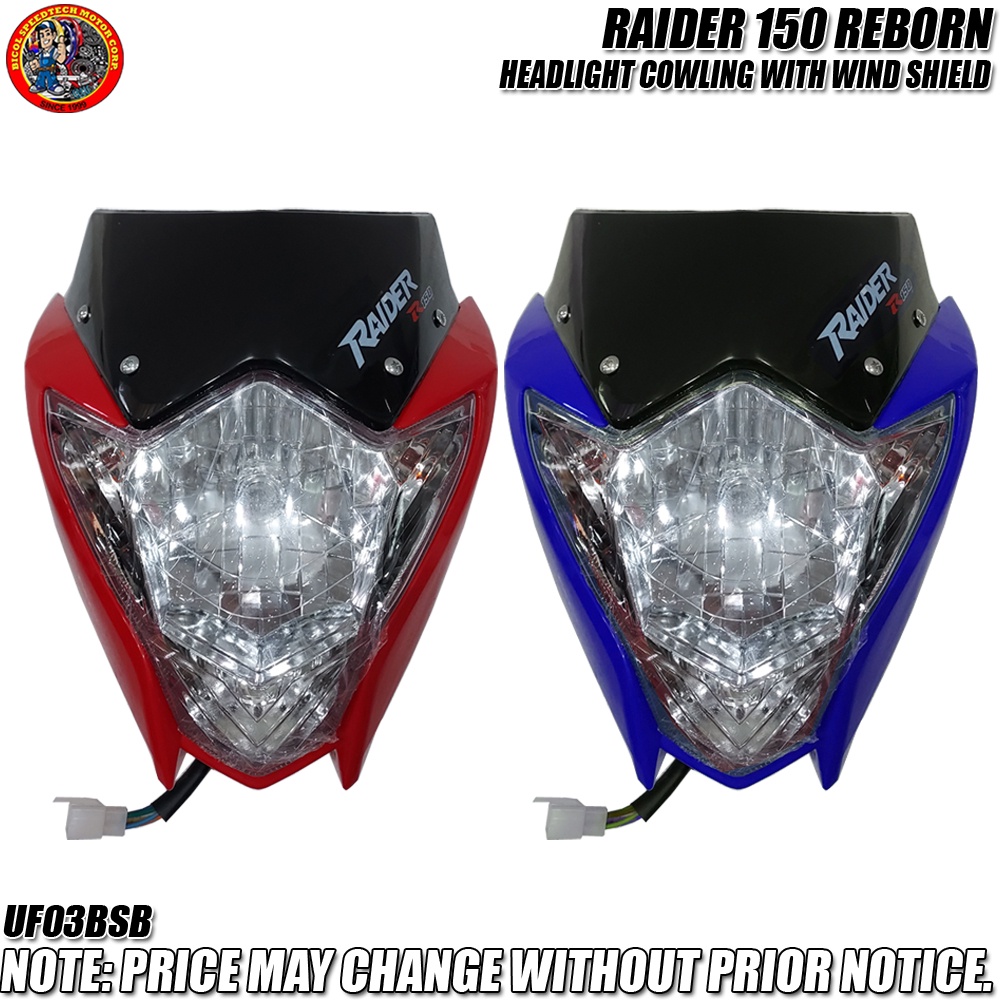 RAIDER 150 REBORN HEADLIGHT WITH WINDSHIELD (UH45JF) | Shopee Philippines