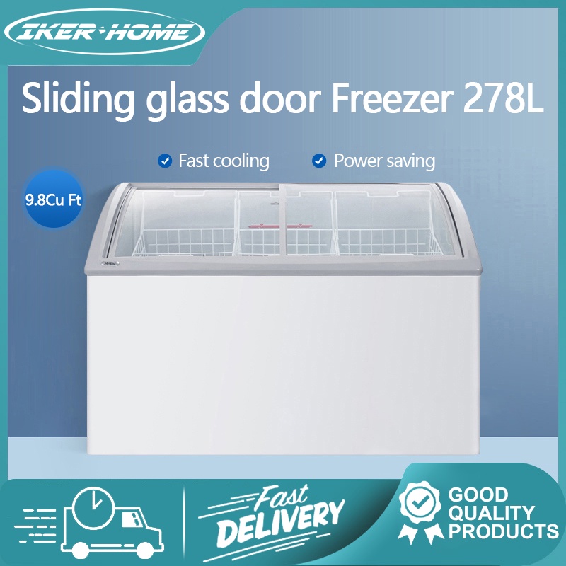 Freezer, 278L Large Capacity Chest Freezer，19.35Cu.ft Ice cream display ...