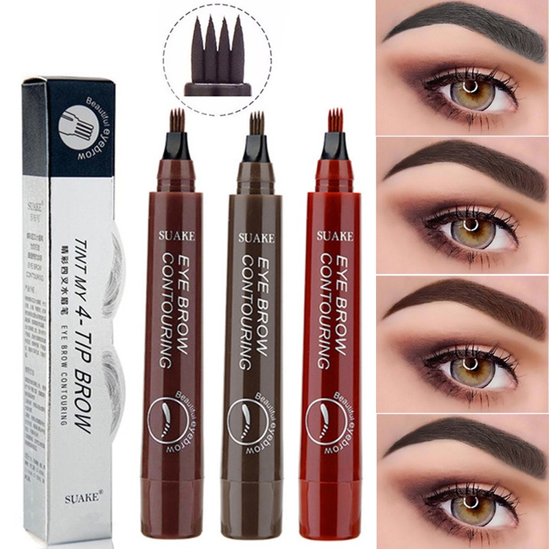 4 Point Eyebrow Pencil Waterproof Liquid Eyebrow Pen Makeup Long ...