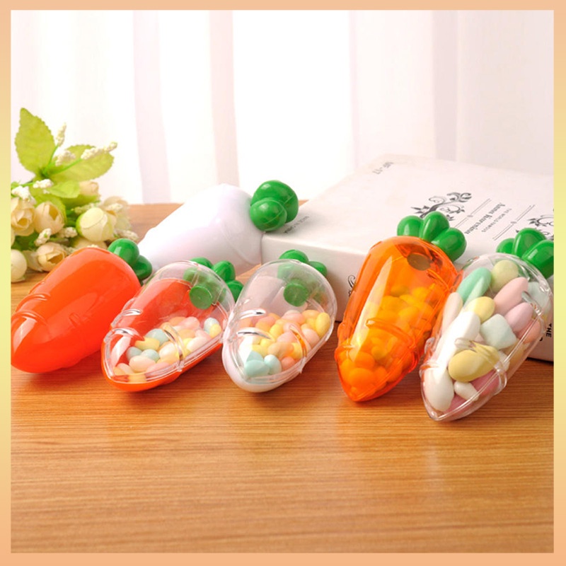 Cartoon Carrot Candy Box Transparent Plastic Boxes Easter Decor Food ...
