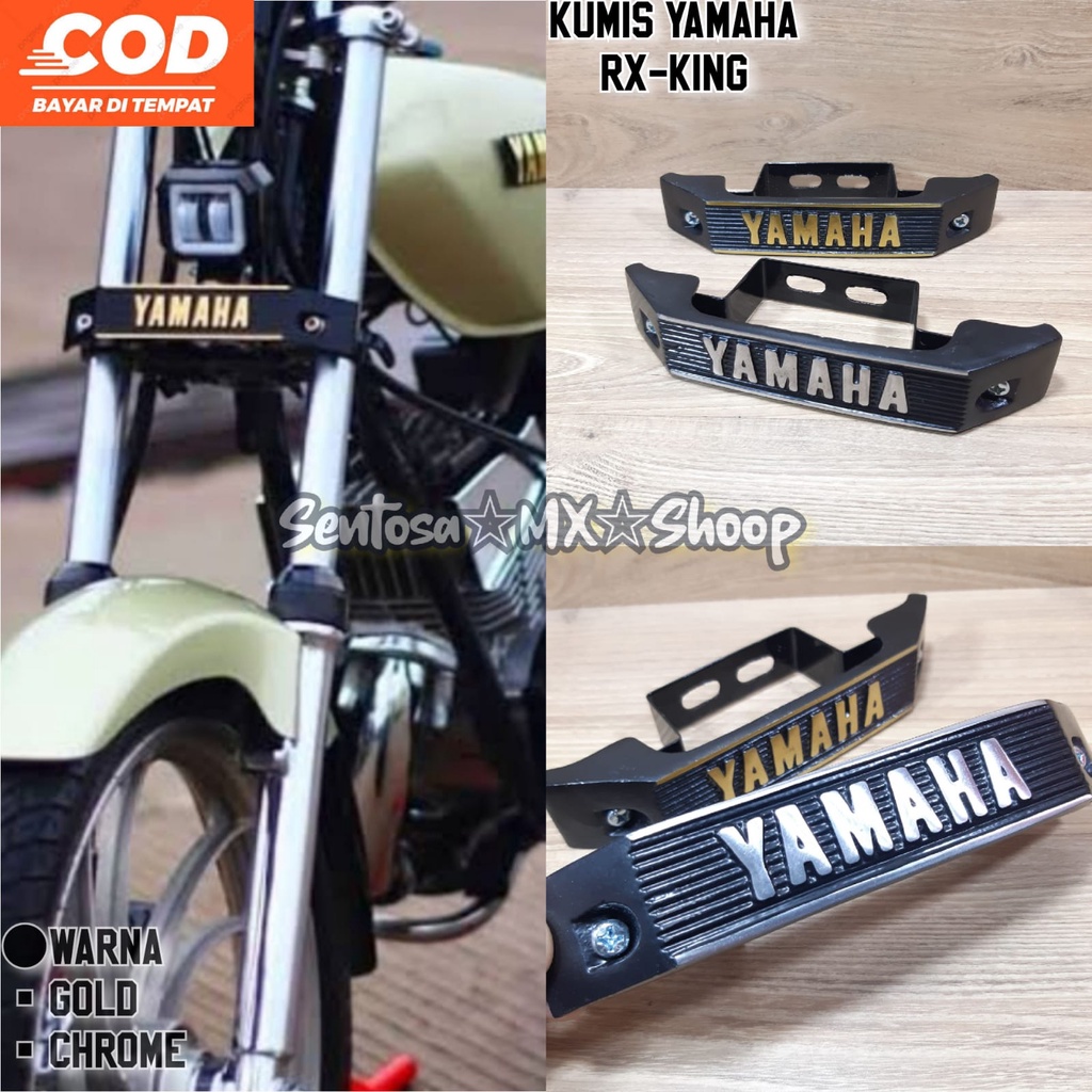 Yamaha RX KING FRONT EMBLEM / MUSTASTER INCLUDES BRACKETS & THICK PLATE ...