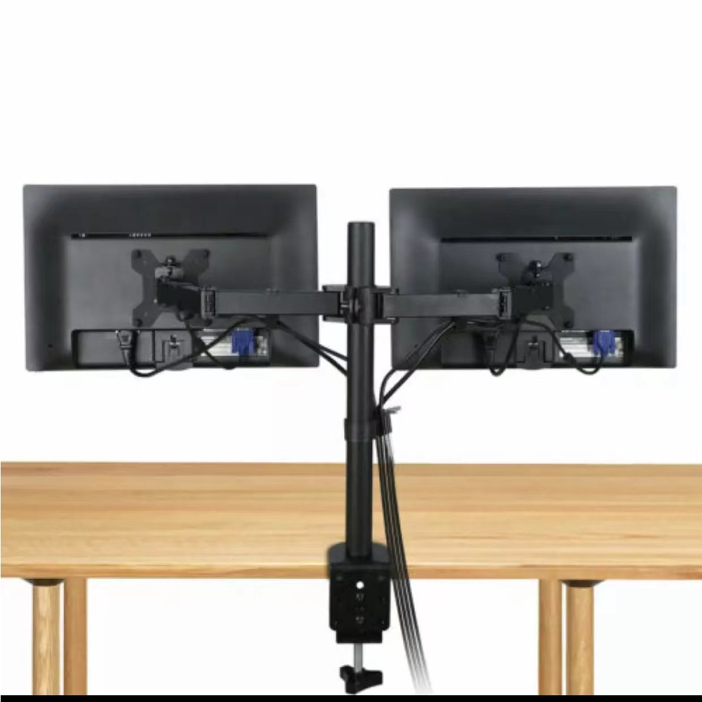 GAMING MONITOR BRACKET LED Dual /2 LED Monitor Mount with C-clamp and ...