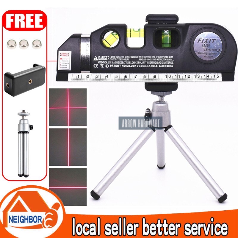 Ultimate Multifunctional Laser Leveler with Tape Ruler | Shopee Philippines