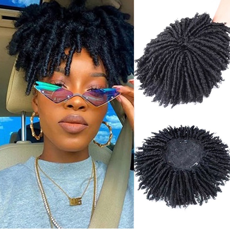Men's Dreadlocks Toupee Synthetic Handmade Dread Locs Hair The Top of ...