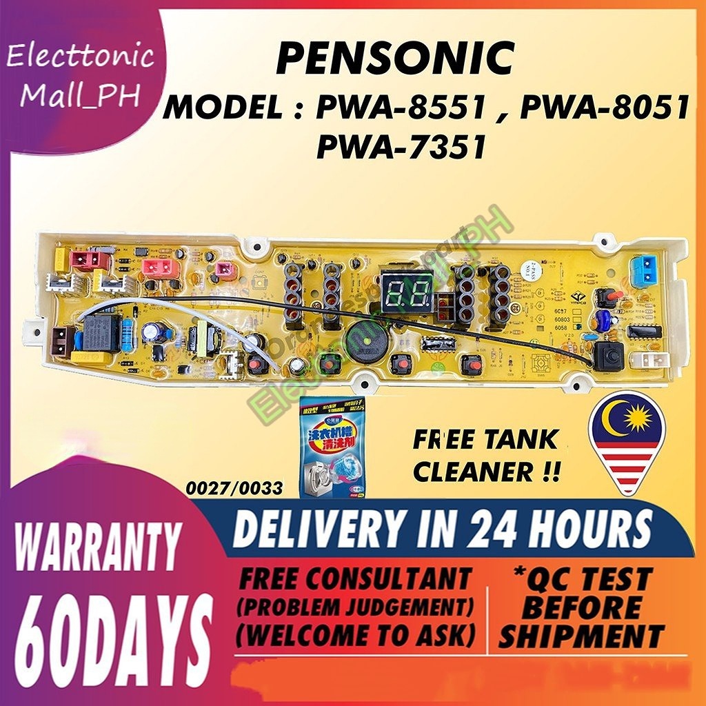 PWA-8551, PWA-8051, PWA-7351 Pensonic Washing Machine PCB Board ...
