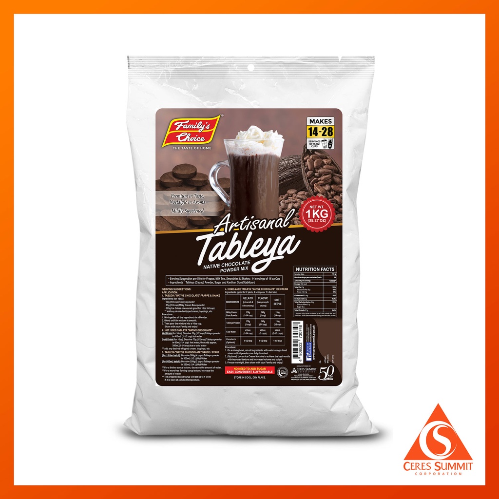 Artisanal Tableya Native Chocolate Powder Mix 1kg | Shopee Philippines