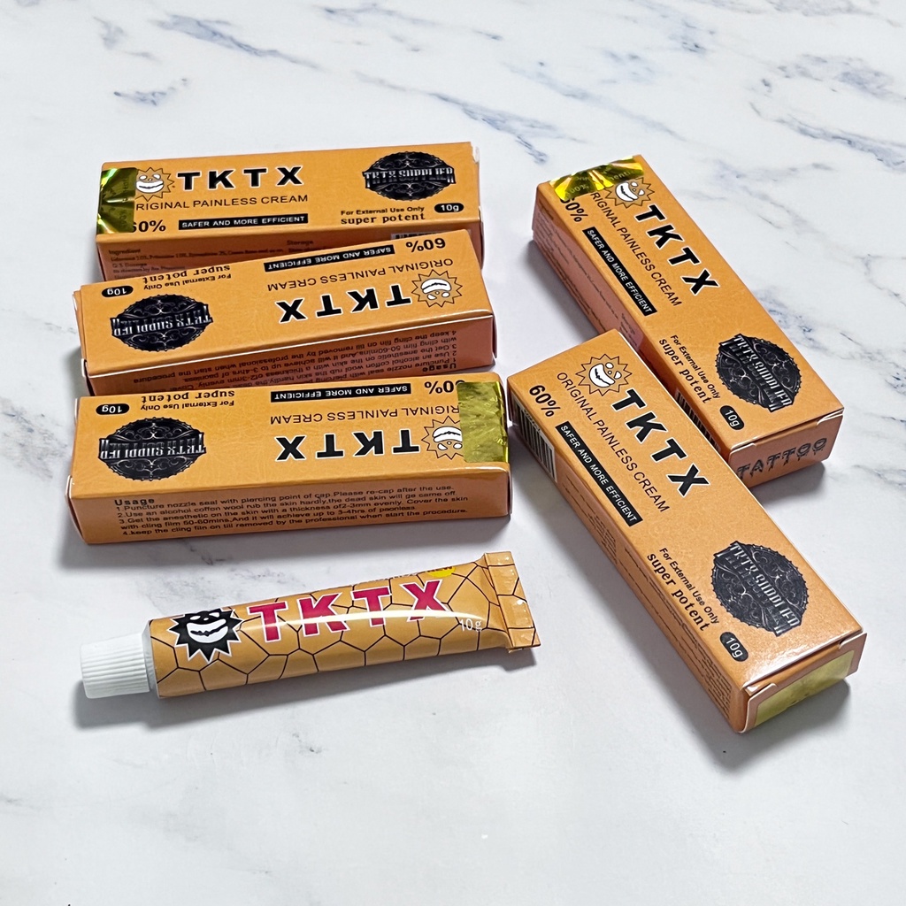 Ori 60% TKTX Tattoo Numbing Cream 10g Semi Permanent Black Yellow ...