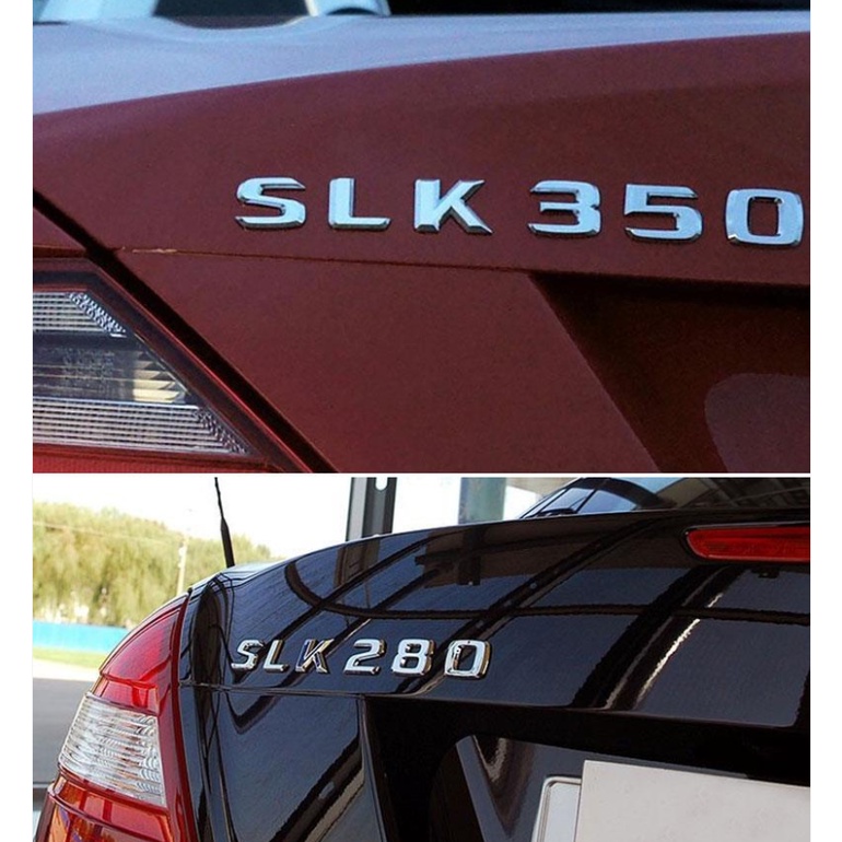 BENZ SLK car logo SLK55 SLK280 SLK250 SLK300 SLK350 silver letter ...