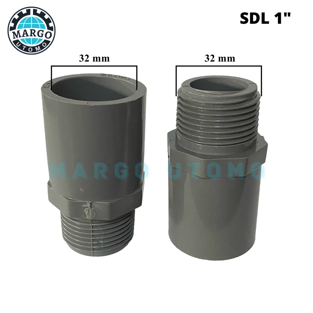 PVC Sock Pipe Connection Fittings SDL 1" inch Outer Thread | Shopee Philippines